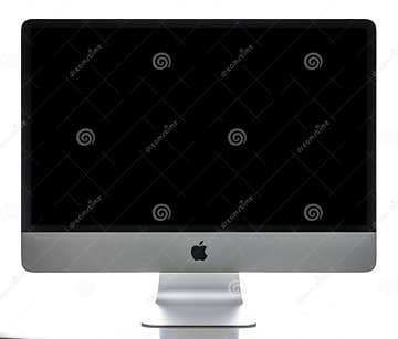 Apple Computer Screen on White Background Editorial Photography - Image ...