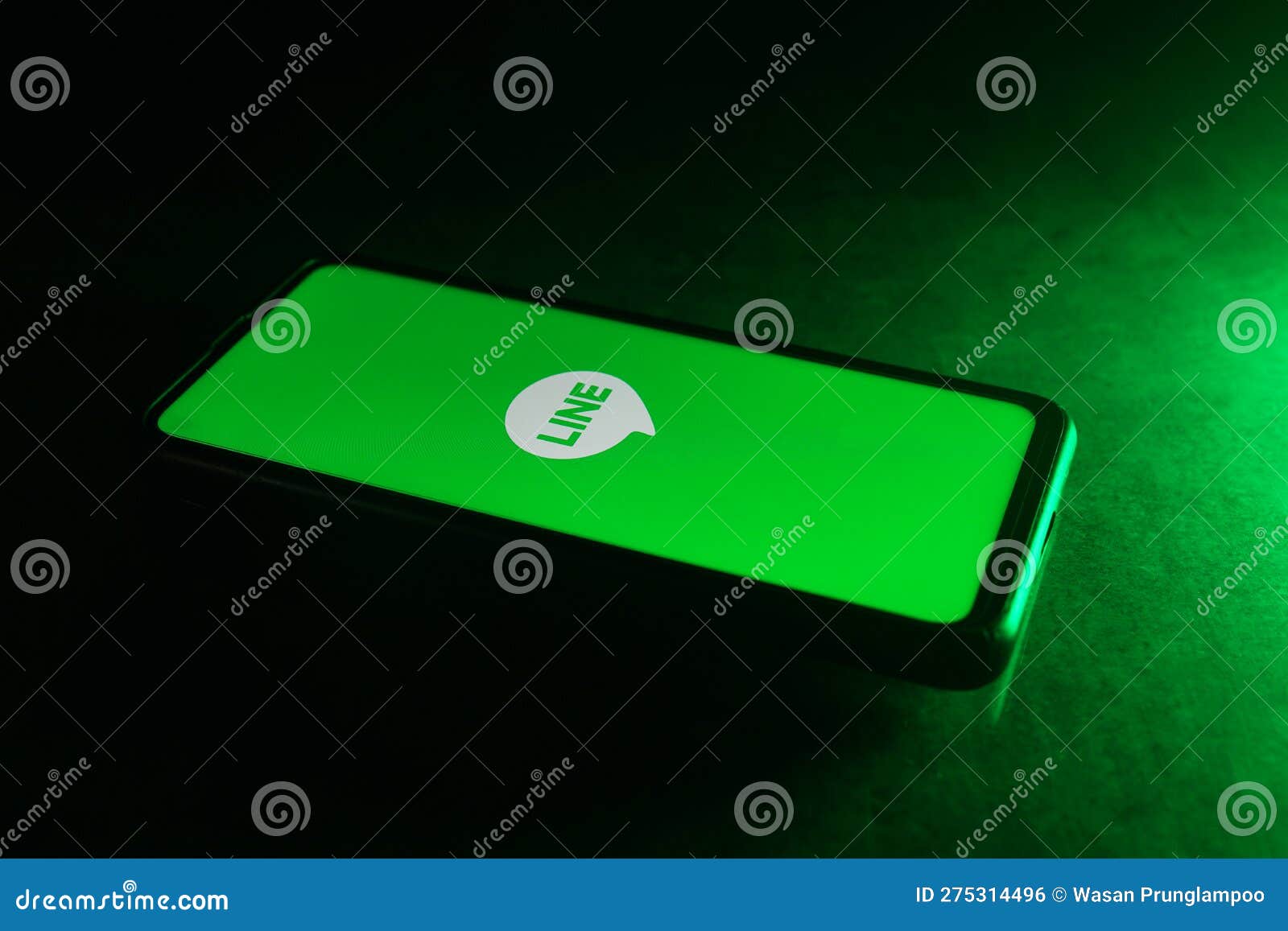 BANGKOK, THAILAND - May 24, 2022: Line Application Logo on Smartphone ...