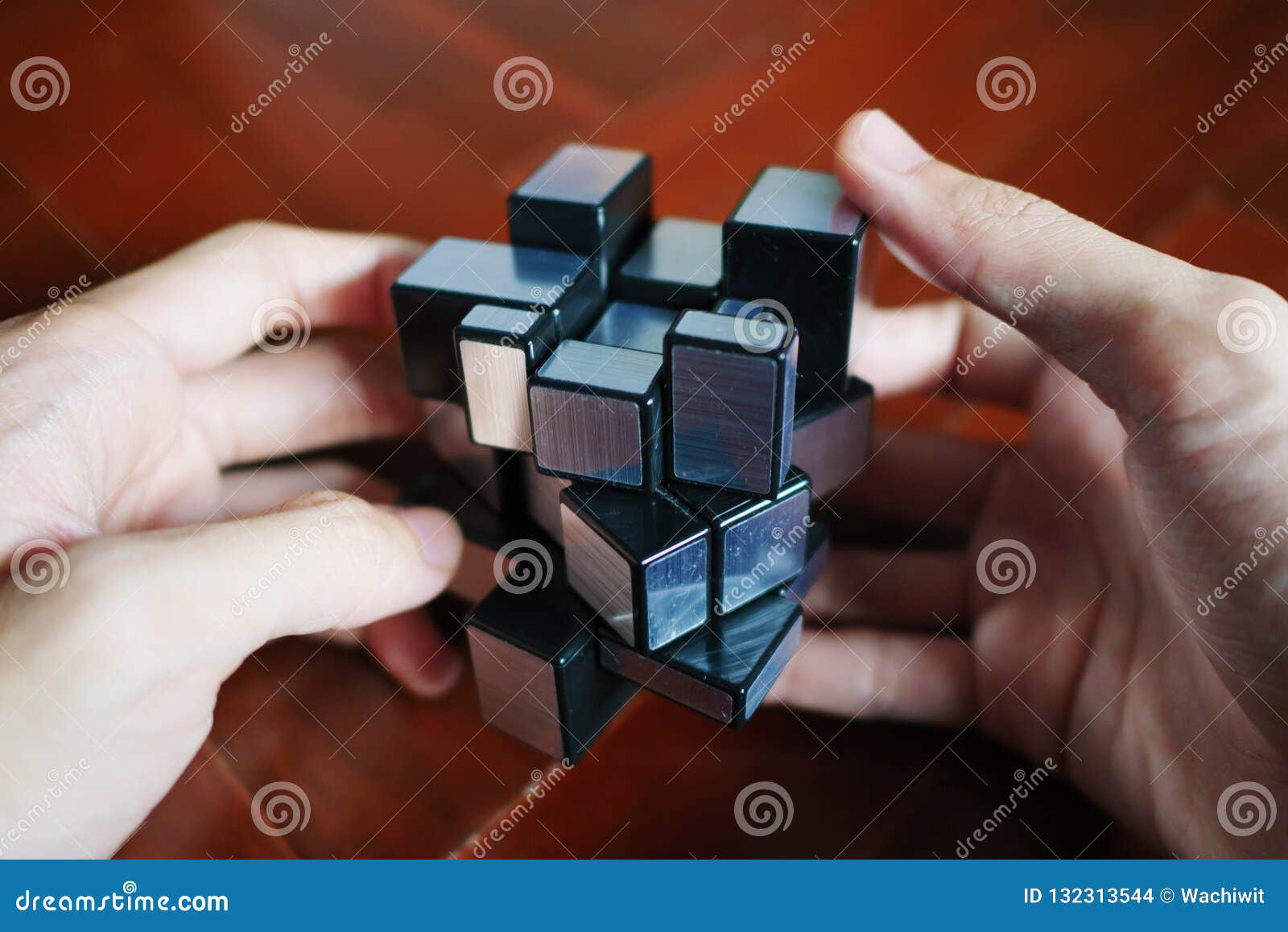 Man Solving Weird Shaped Rubik`s Cube. Editorial Stock Image - Image of ...