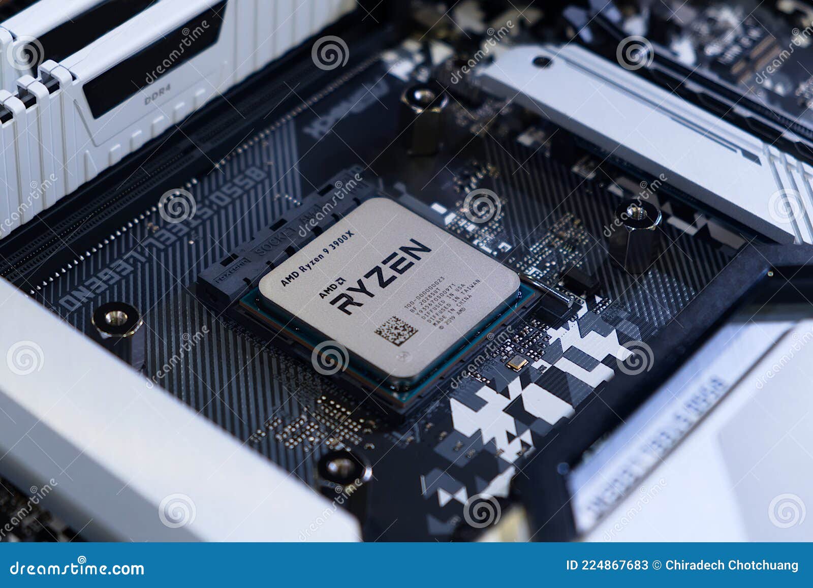 AMD Ryzen 9 3900X Processor That Installed On CPU Socket AM4 Of ...