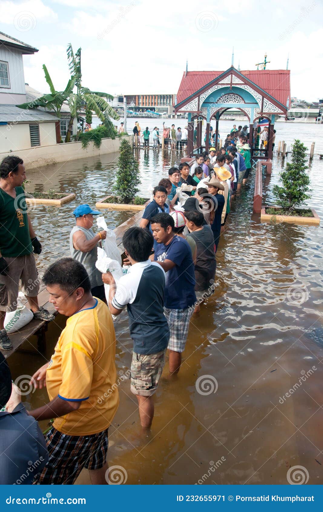 Bangkok,Thailand, Oct,29.2011:Bangkok Flooding, 2011, from a Storm that ...