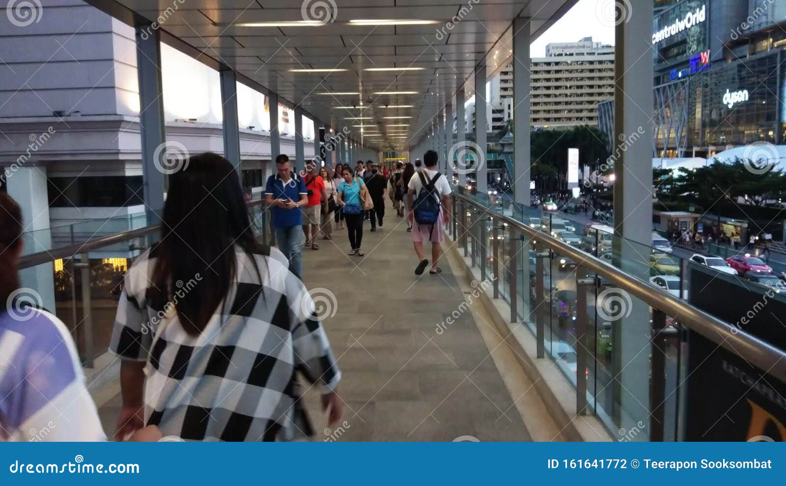 BANGKOK THAILAND -OCTOBER 4,2019 :Hyper Lapse of People Walking on the ...