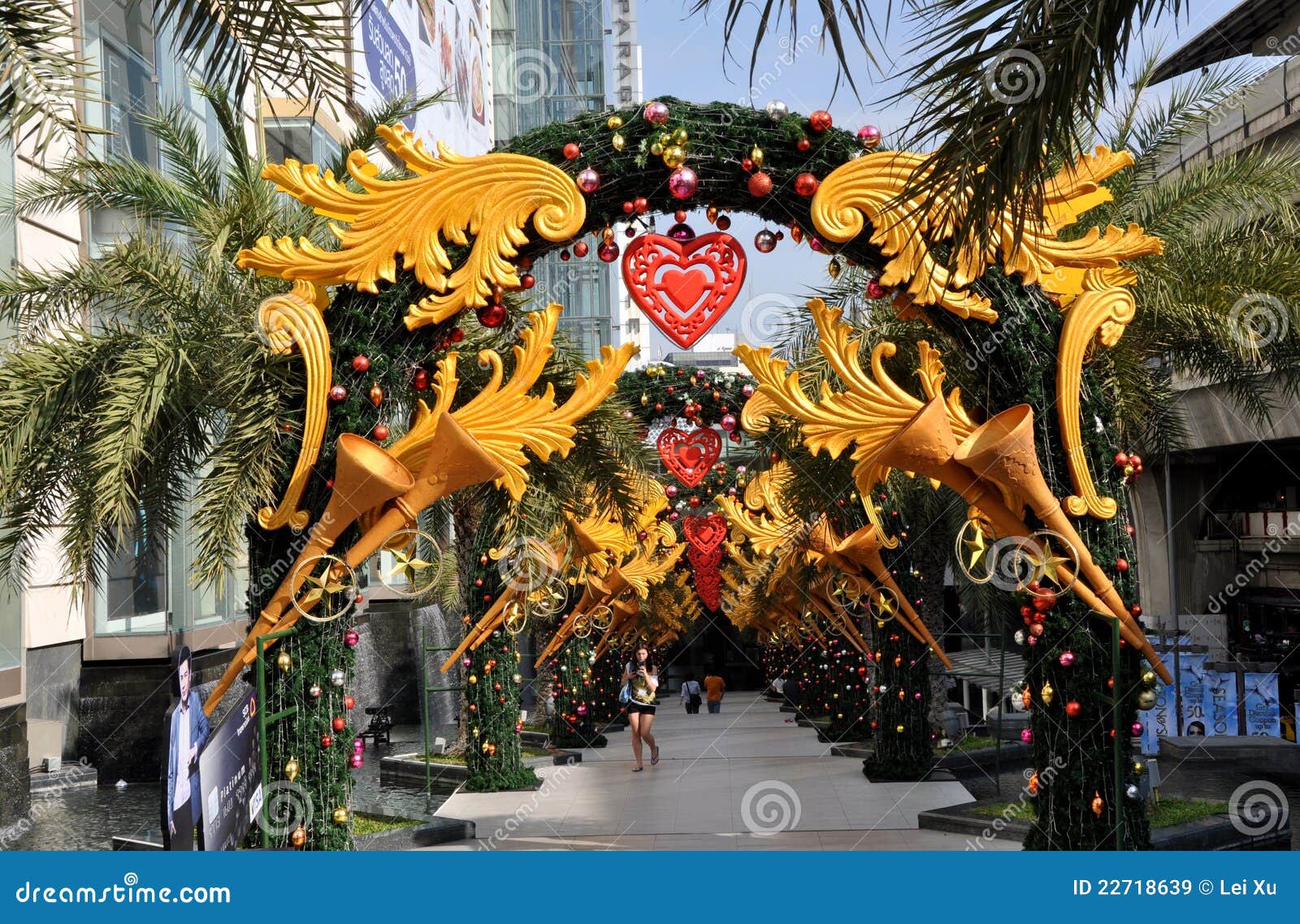 Bangkok, Thailand: Siam Pargon Xmas Decorations Editorial Stock Image ...