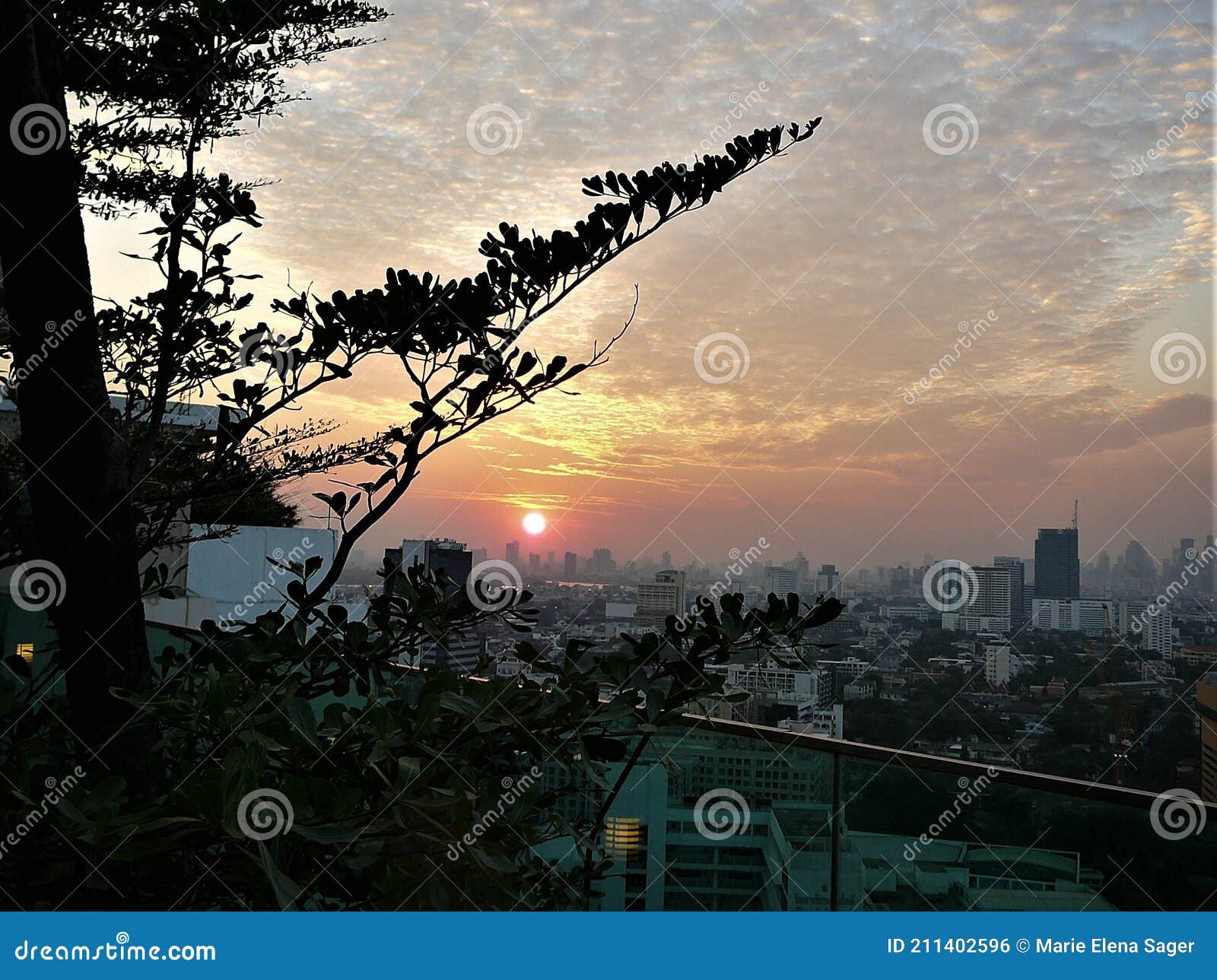 Bangkok Thailand Sunset in Southeast Asia Stock Photo - Image of ...
