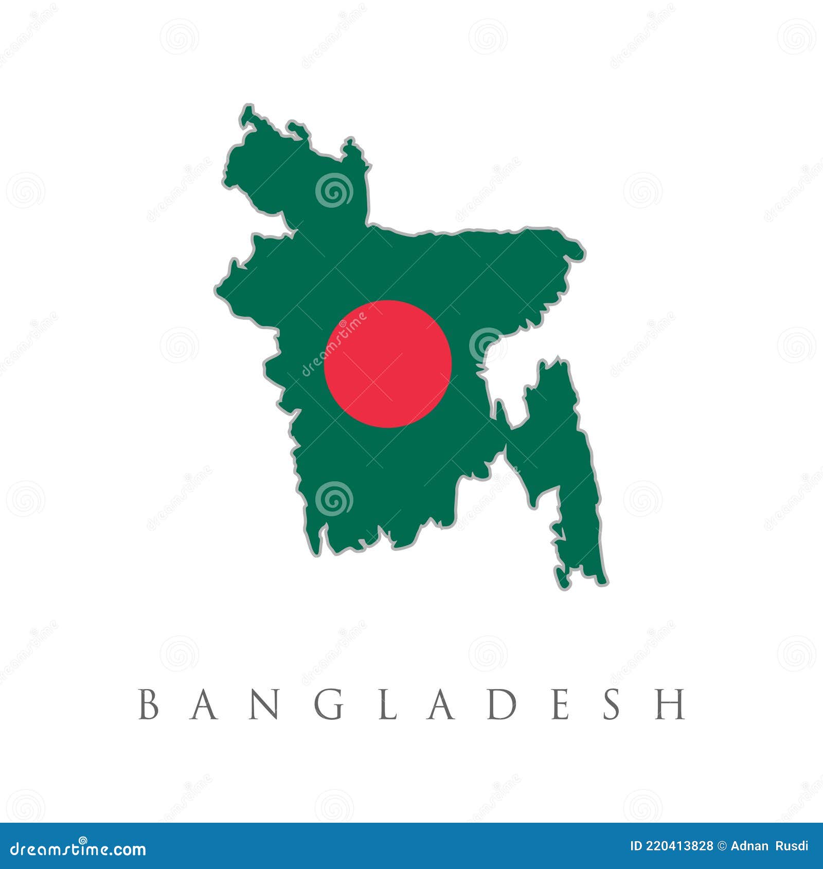 Bangladesh Country Flag Inside Map Contour Design Icon Logo Bangladesh