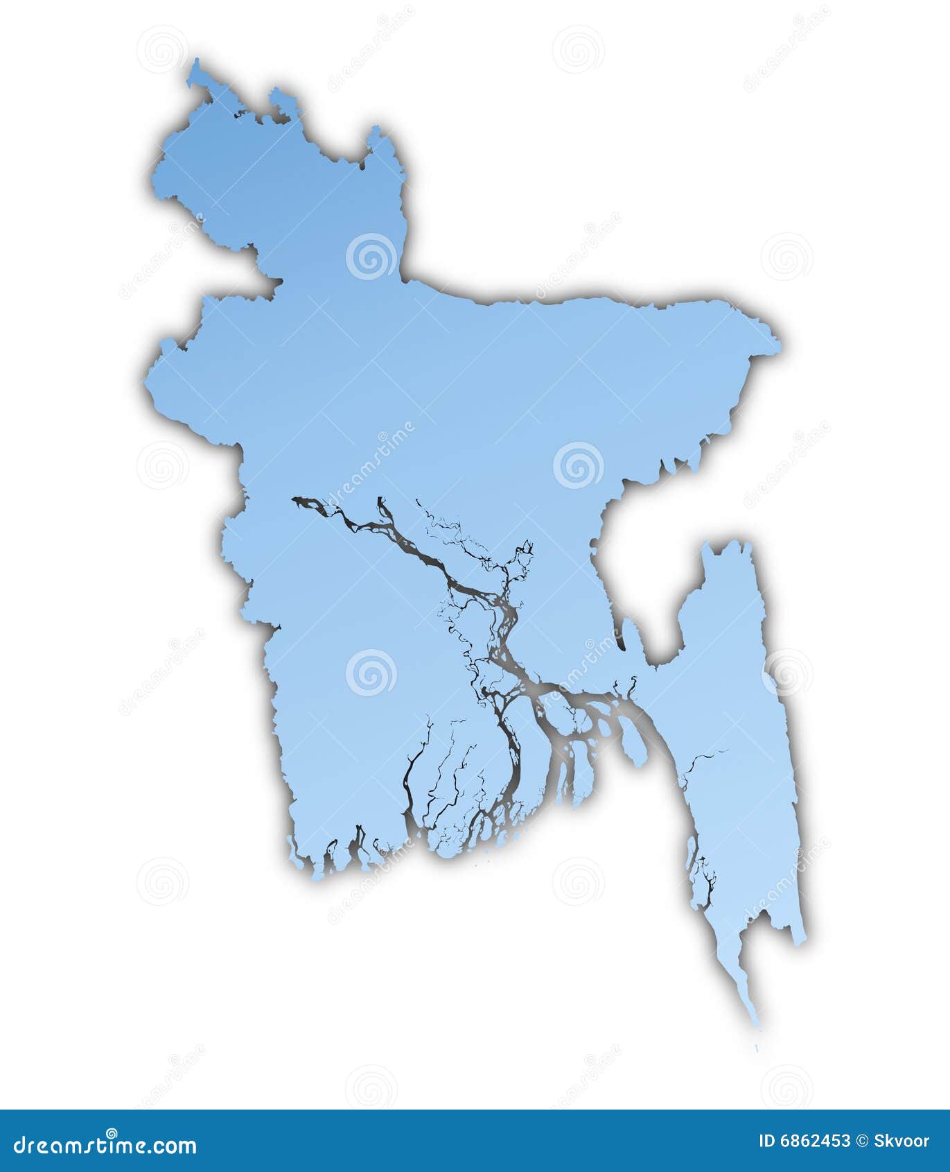 Bangladesh map stock illustration. Illustration of mercator - 6862453