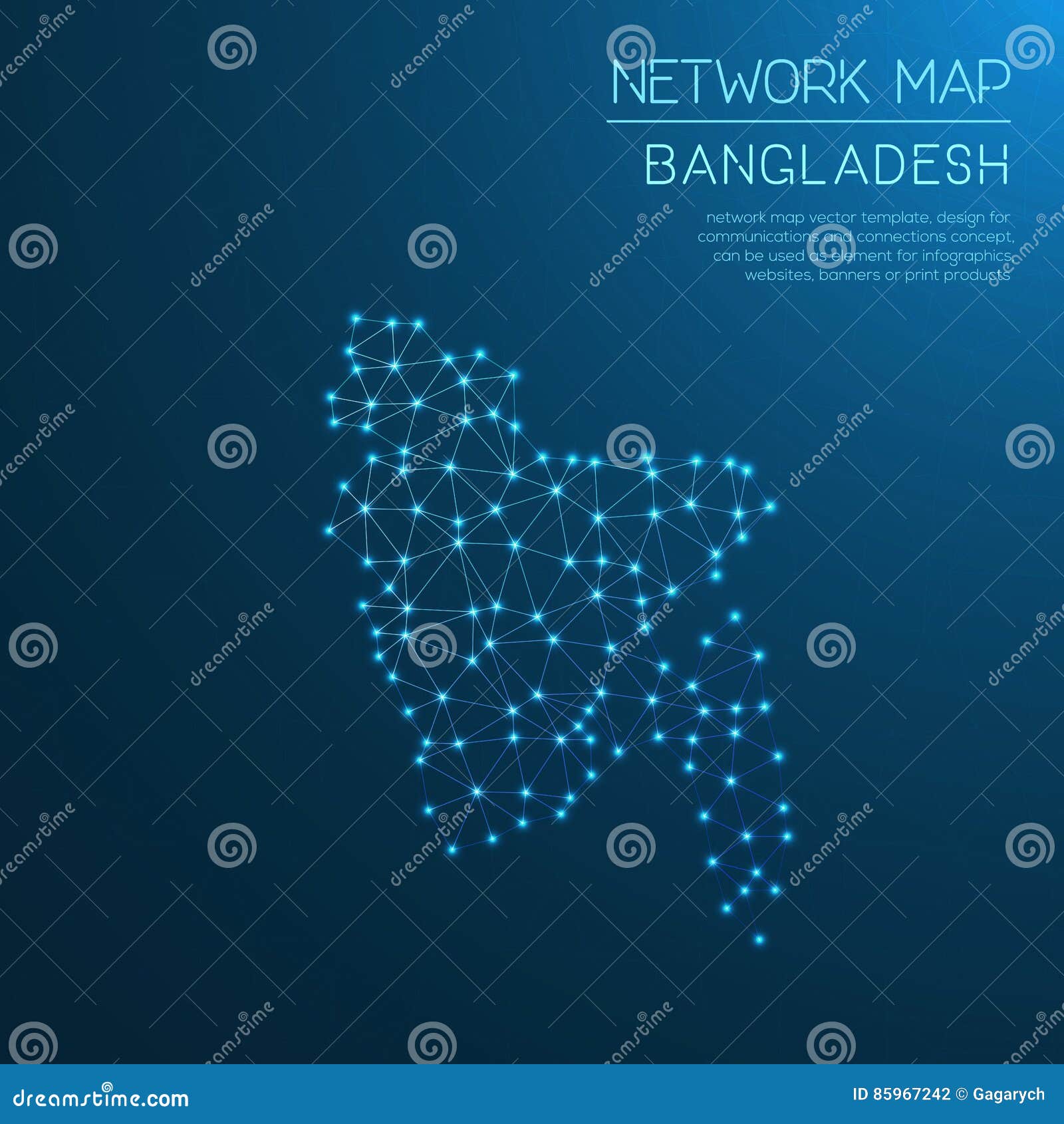 Bangladesh network map. stock vector. Illustration of boundary - 85967242