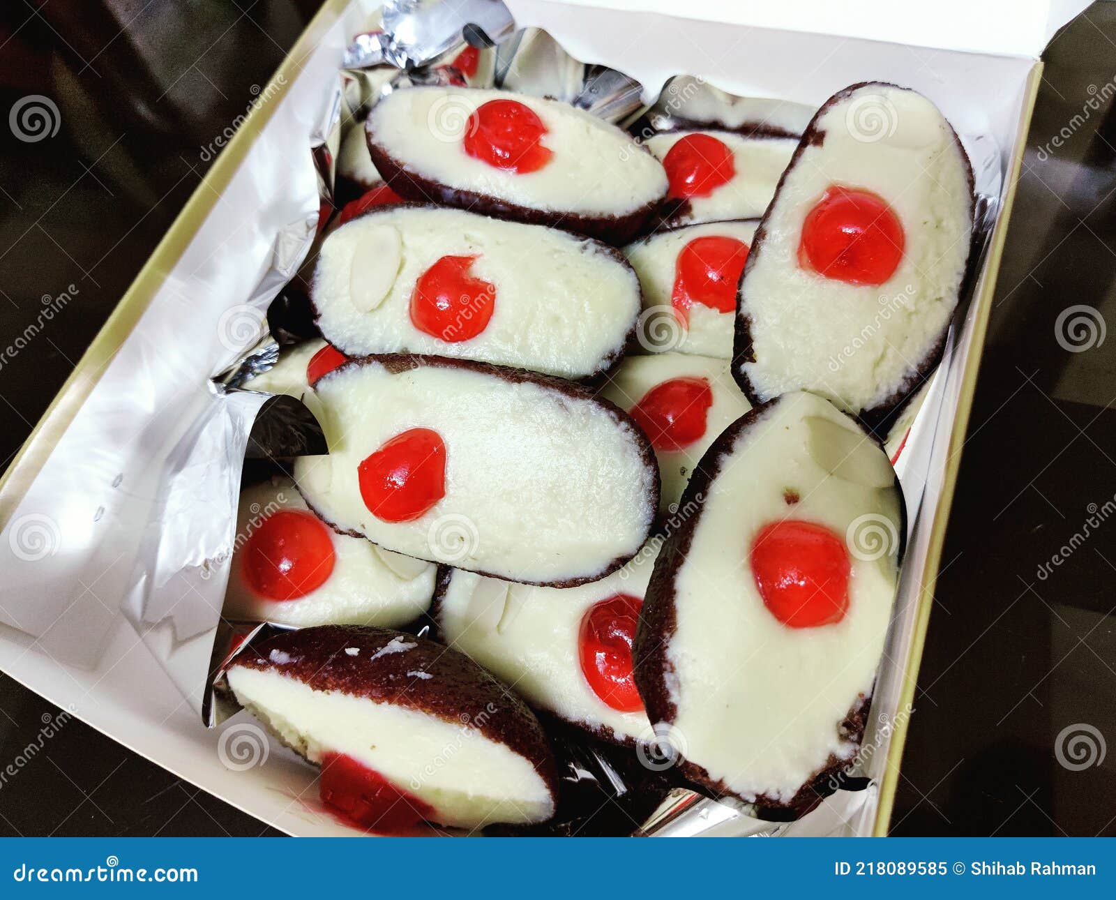 Bangladeshi Hand Made Sweets with Cherry Stock Image - Image of swee ...