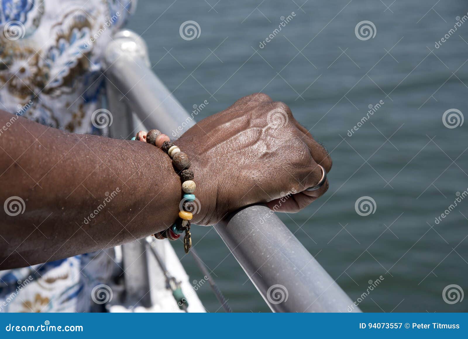 Bangle on a man`s wrist stock image. Image of plastic - 94073557