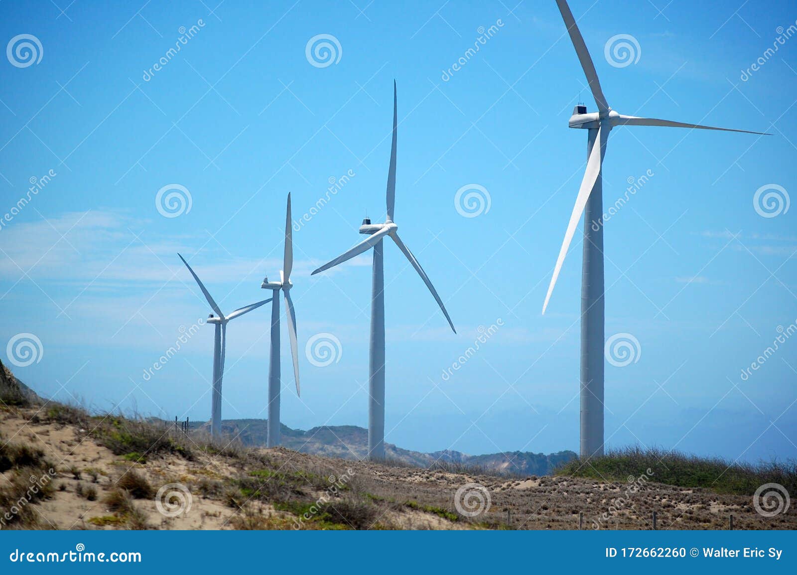 Bangui Wind Farm Windmills in Ilocos Norte, Philippines Stock Photo ...
