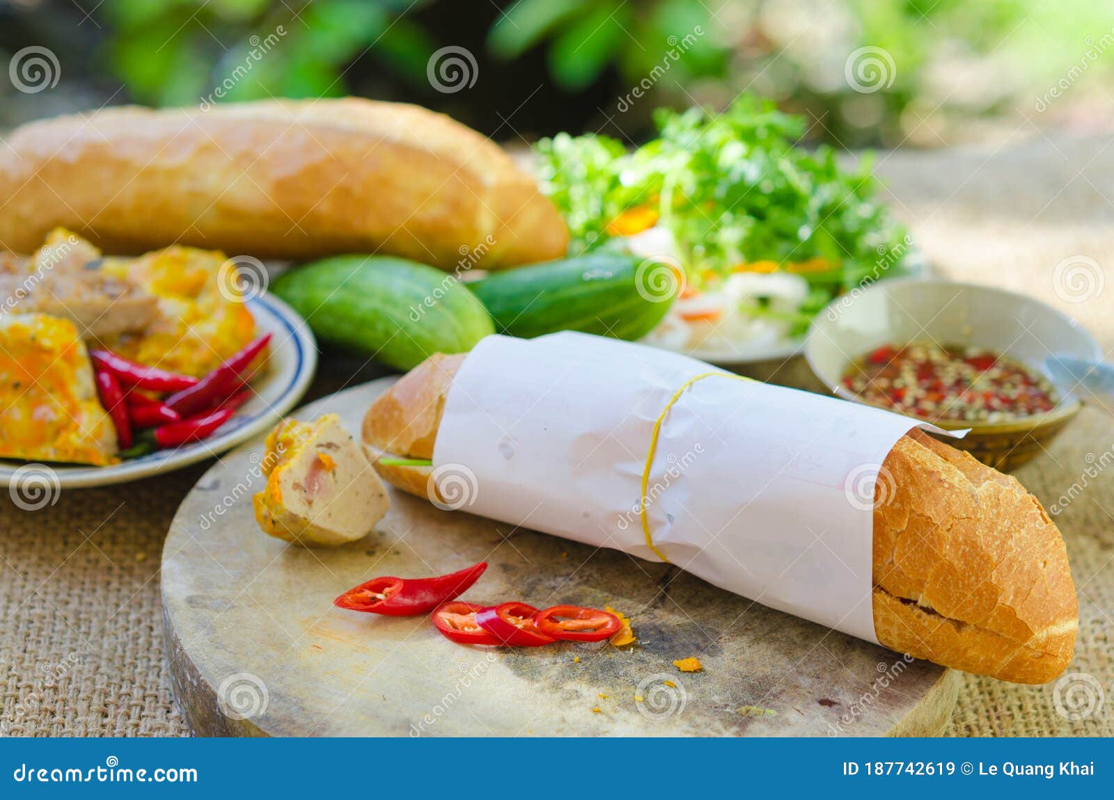 Banh Mi - Most Popular Vietnamese Sandwich Stock Image - Image of fish ...
