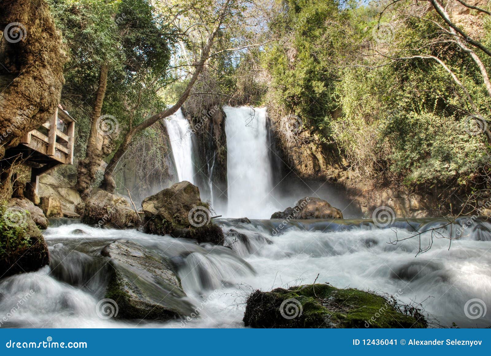 Banias waterfalls israel stock image. Image of humidity - 12436041