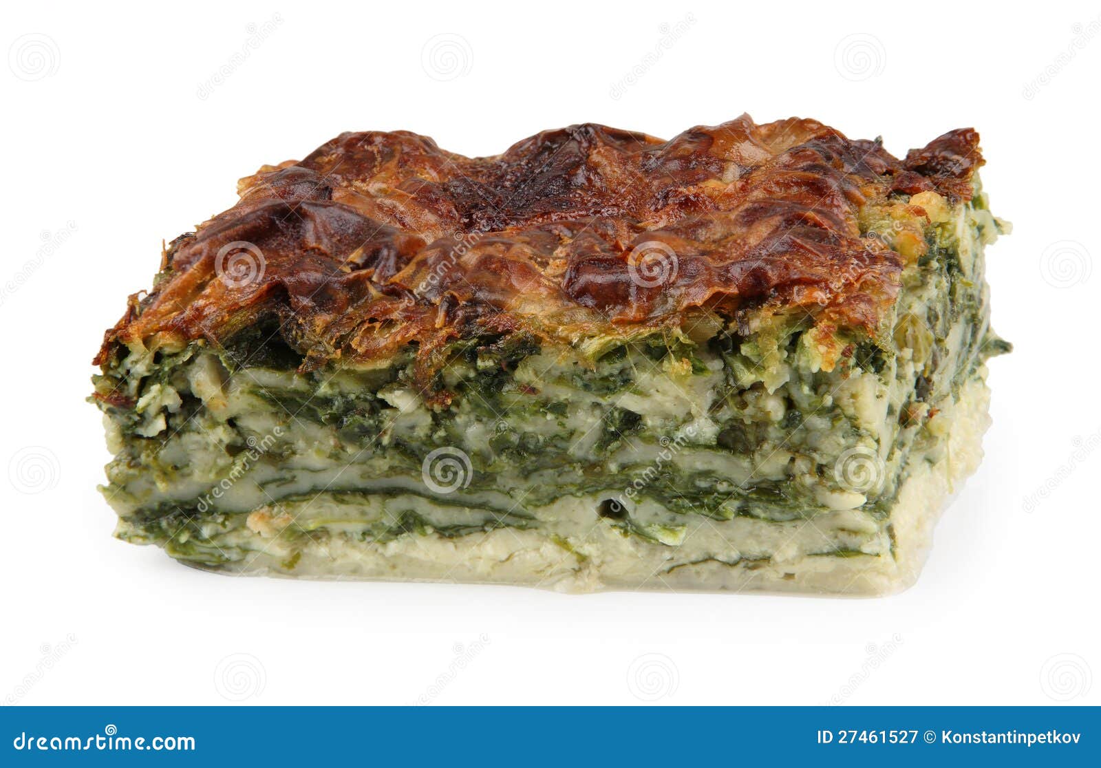 Banica with spinach stock image. Image of appetizer, filo - 27461527