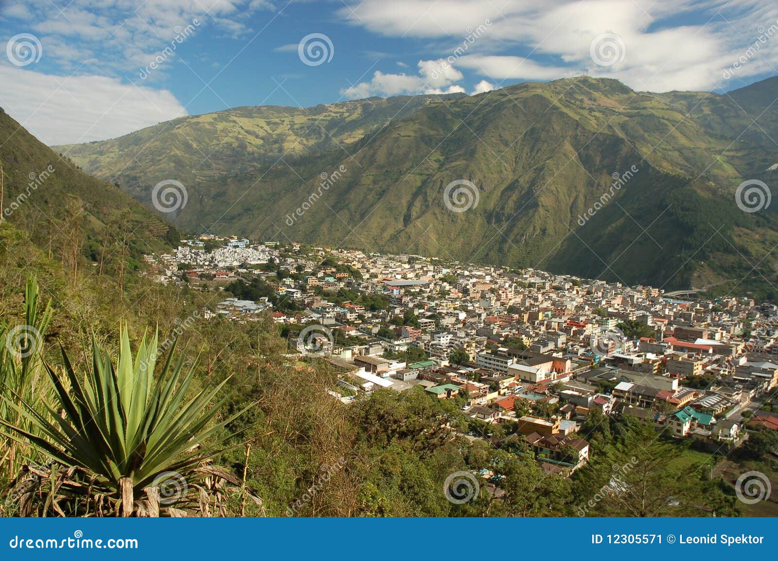 Banios view,Ecuador. stock image. Image of city, panorama - 12305571