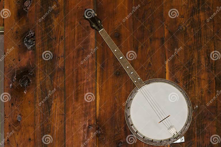 Banjo stock photo. Image of hung, rustic, instrument - 15116500