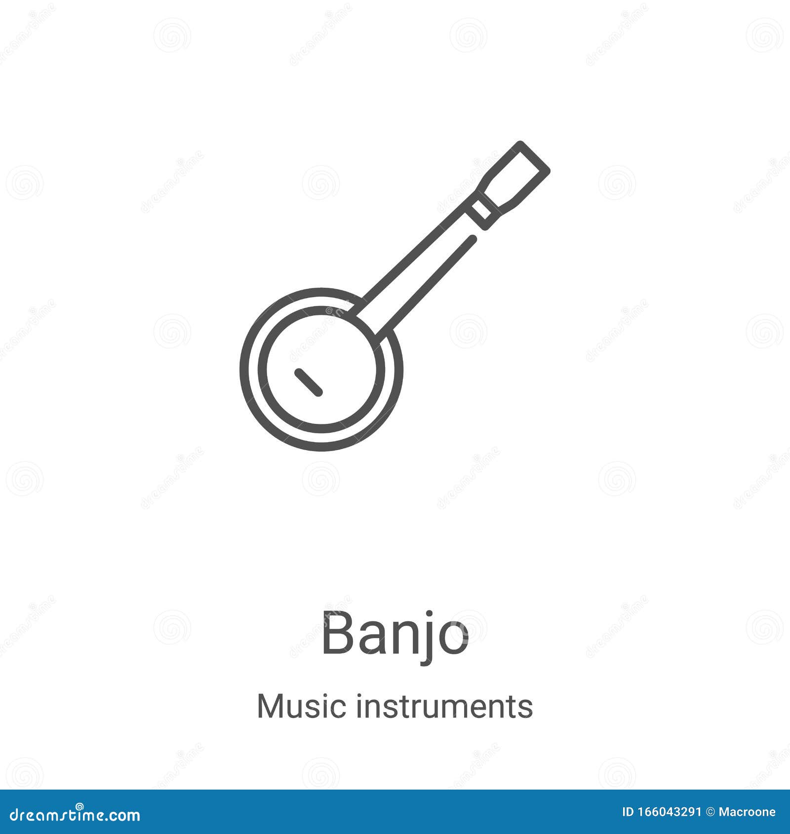 Banjo Icon Vector from Music Instruments Collection. Thin Line Banjo ...