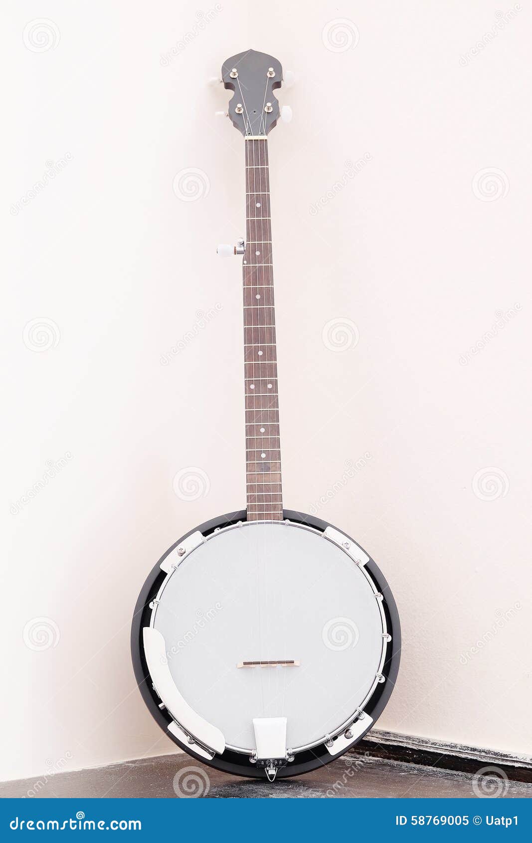 Banjo stock image. Image of white, string, instrument - 58769005
