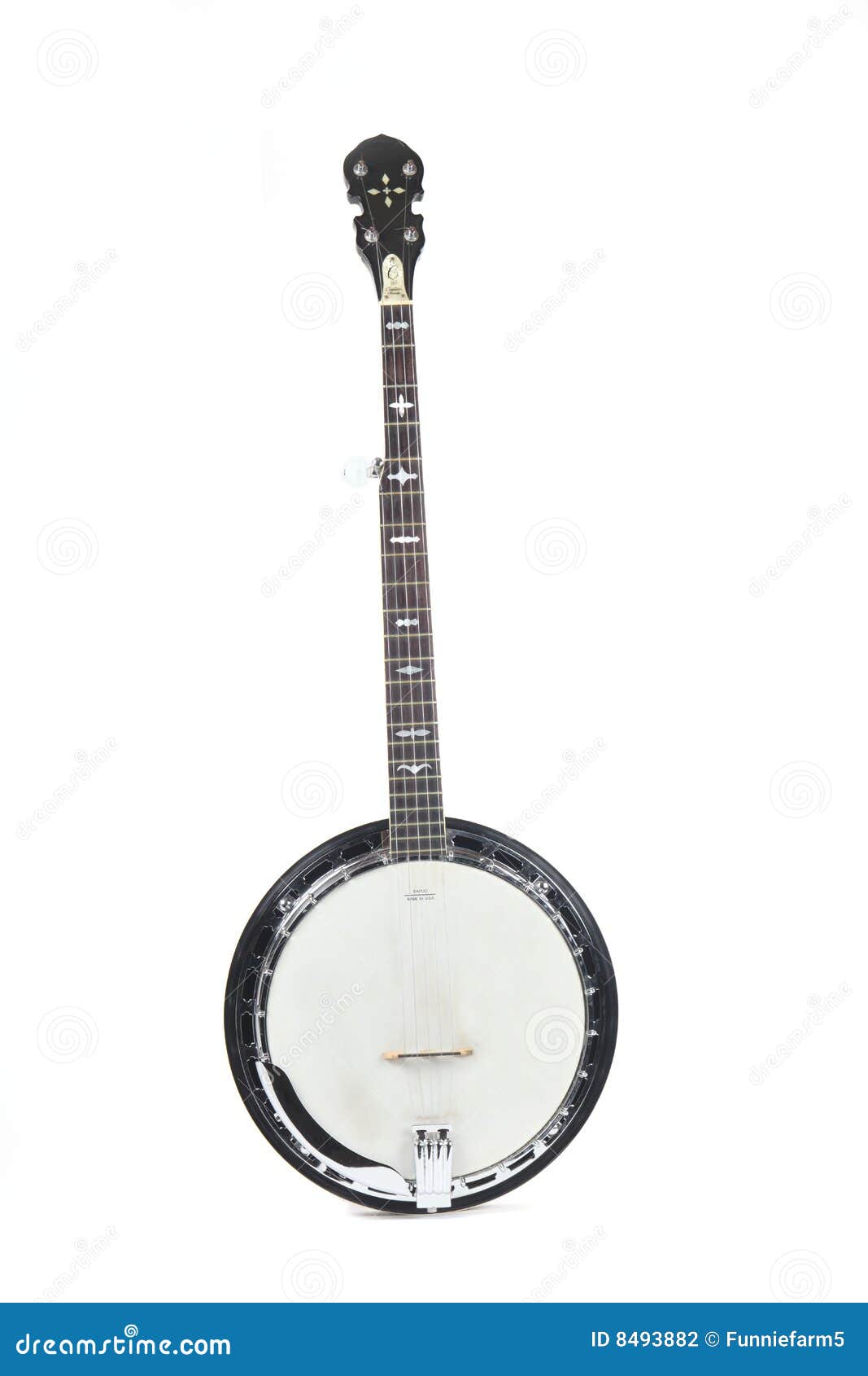 Banjo Isolated on a White Background Stock Photo - Image of isolated ...