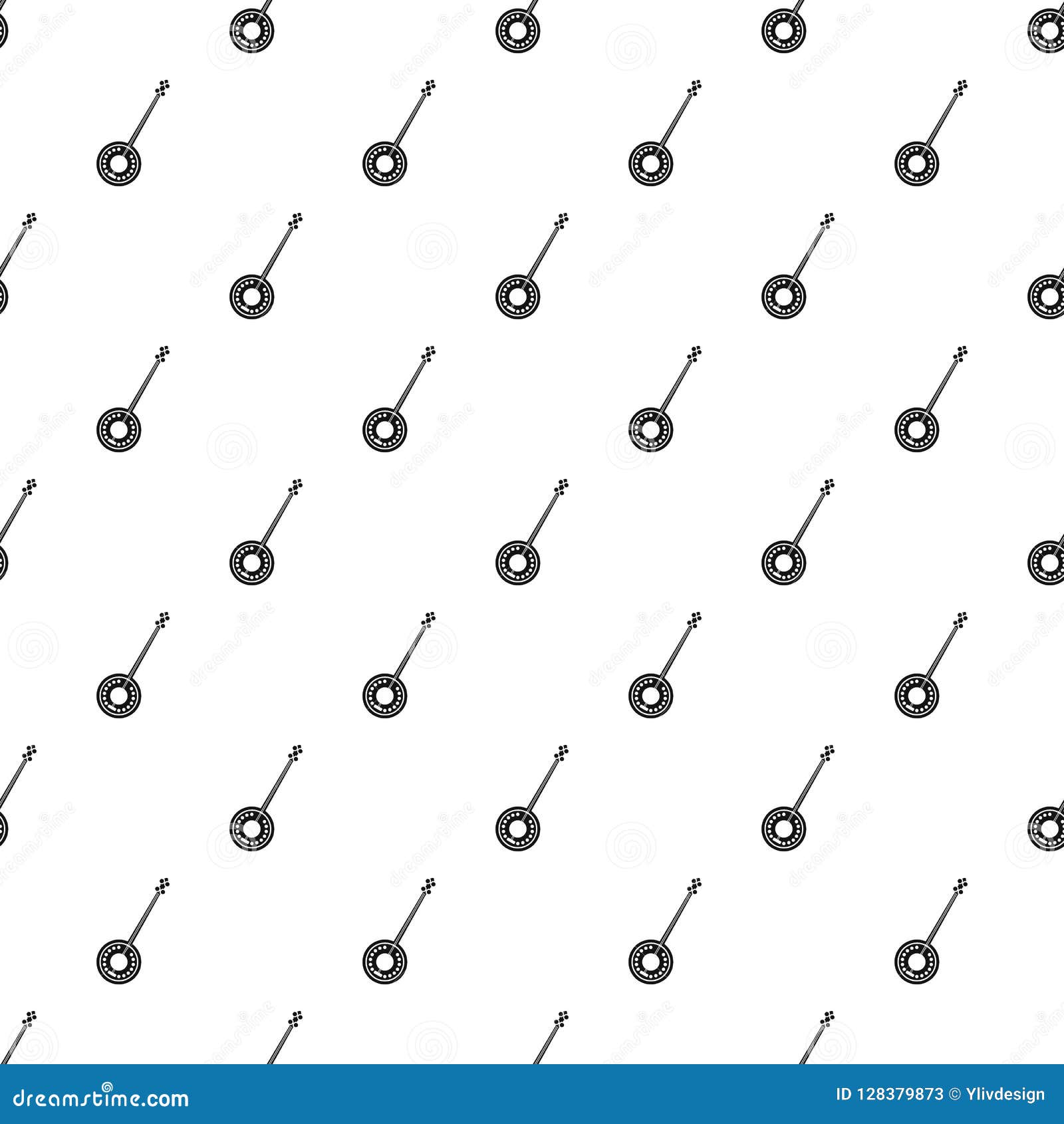 Banjo Pattern, Simple Style Stock Illustration - Illustration of ...