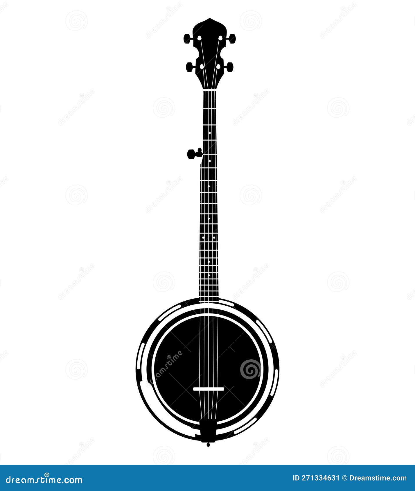 Banjo Silhouette With Maine State Flag Icon Vector Illustration ...