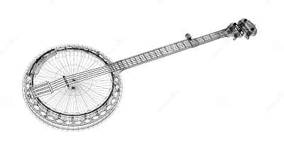 Banjo - 5 string stock illustration. Illustration of folk - 48156786