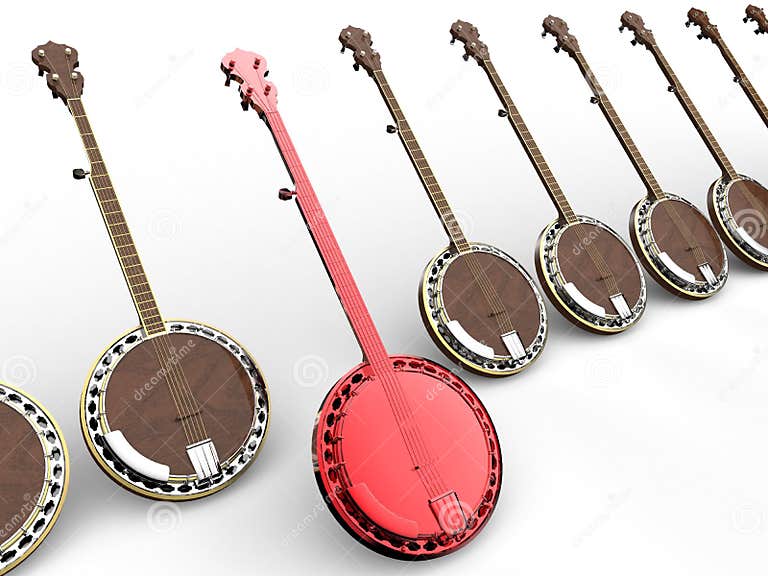 Banjo Target in Line Concept Stock Illustration - Illustration of ...