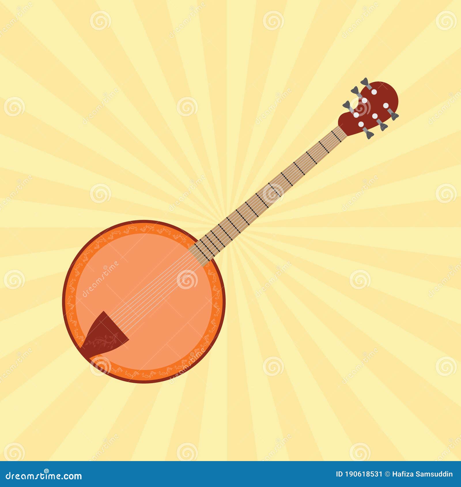 Banjo. Vector Illustration Decorative Design Stock Vector ...
