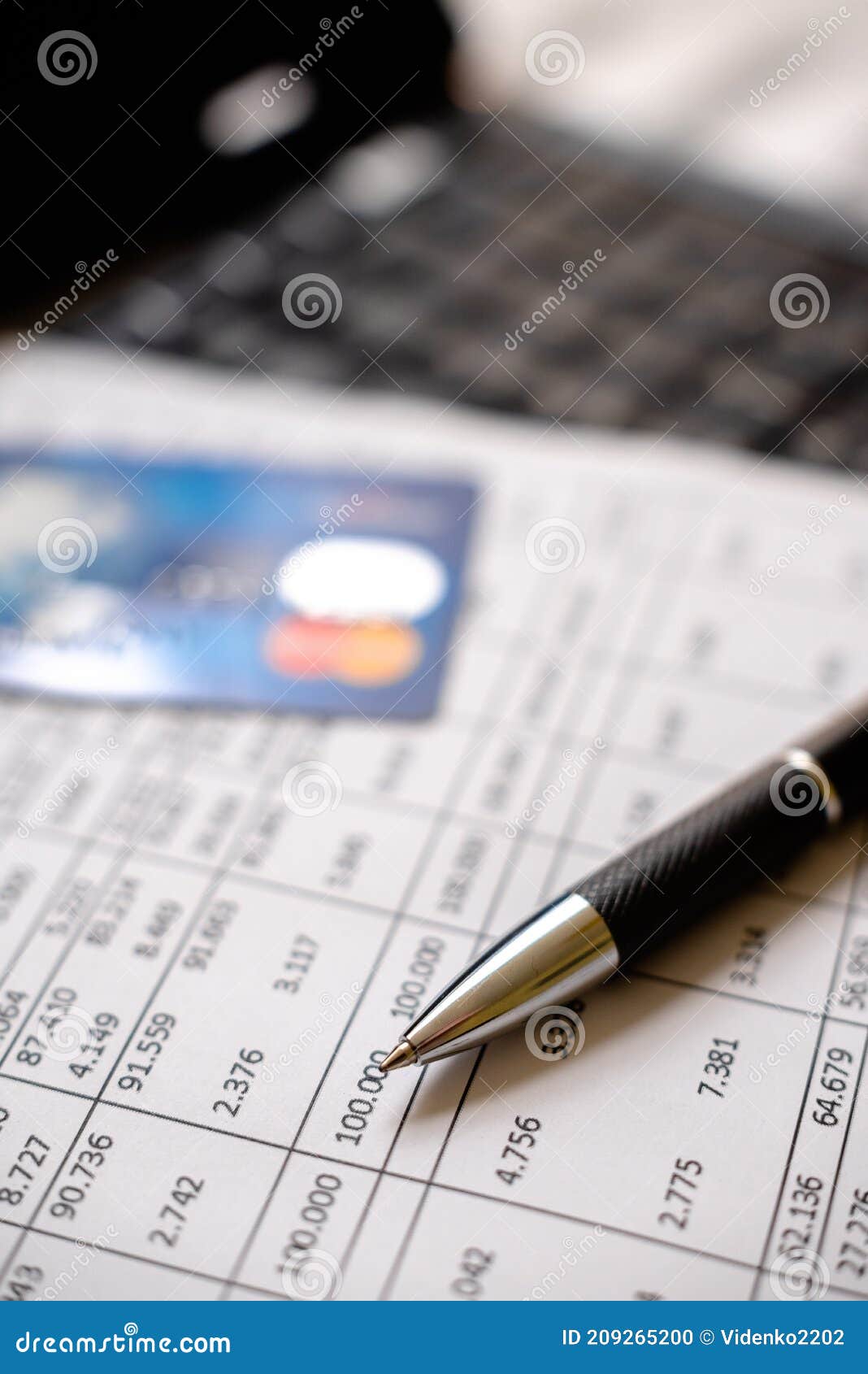 Bank Account Report. E-commerce Concept. Stock Photo - Image of ...