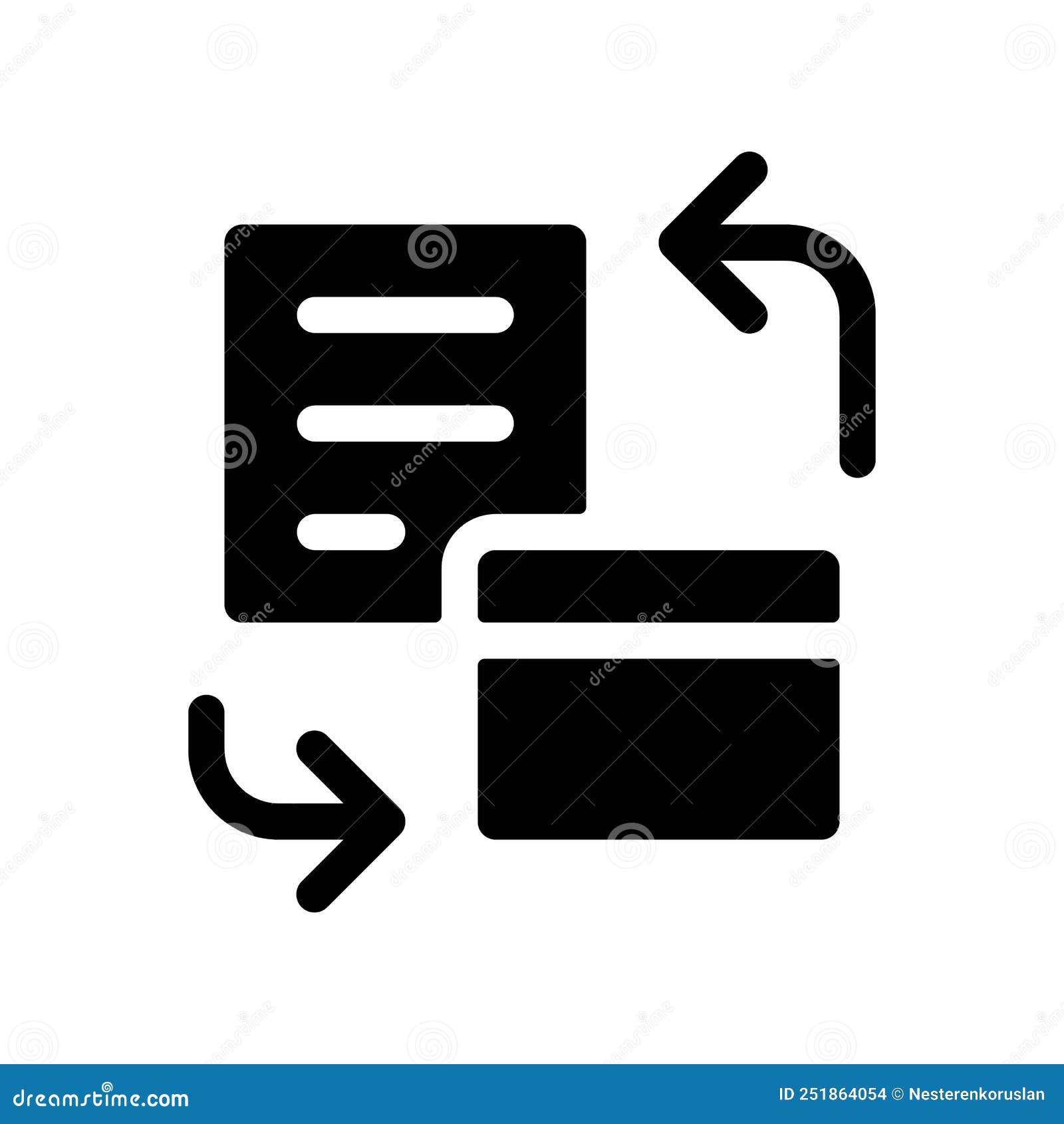 Bank Account Statement Black Glyph Ui Icon Stock Vector - Illustration ...
