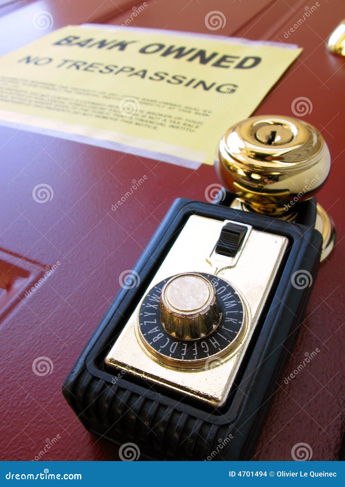 Bank Box Estate Foreclosure Lock Notice Real 库存照片 - 图片 包括有 阻止, 银行家: 4701494