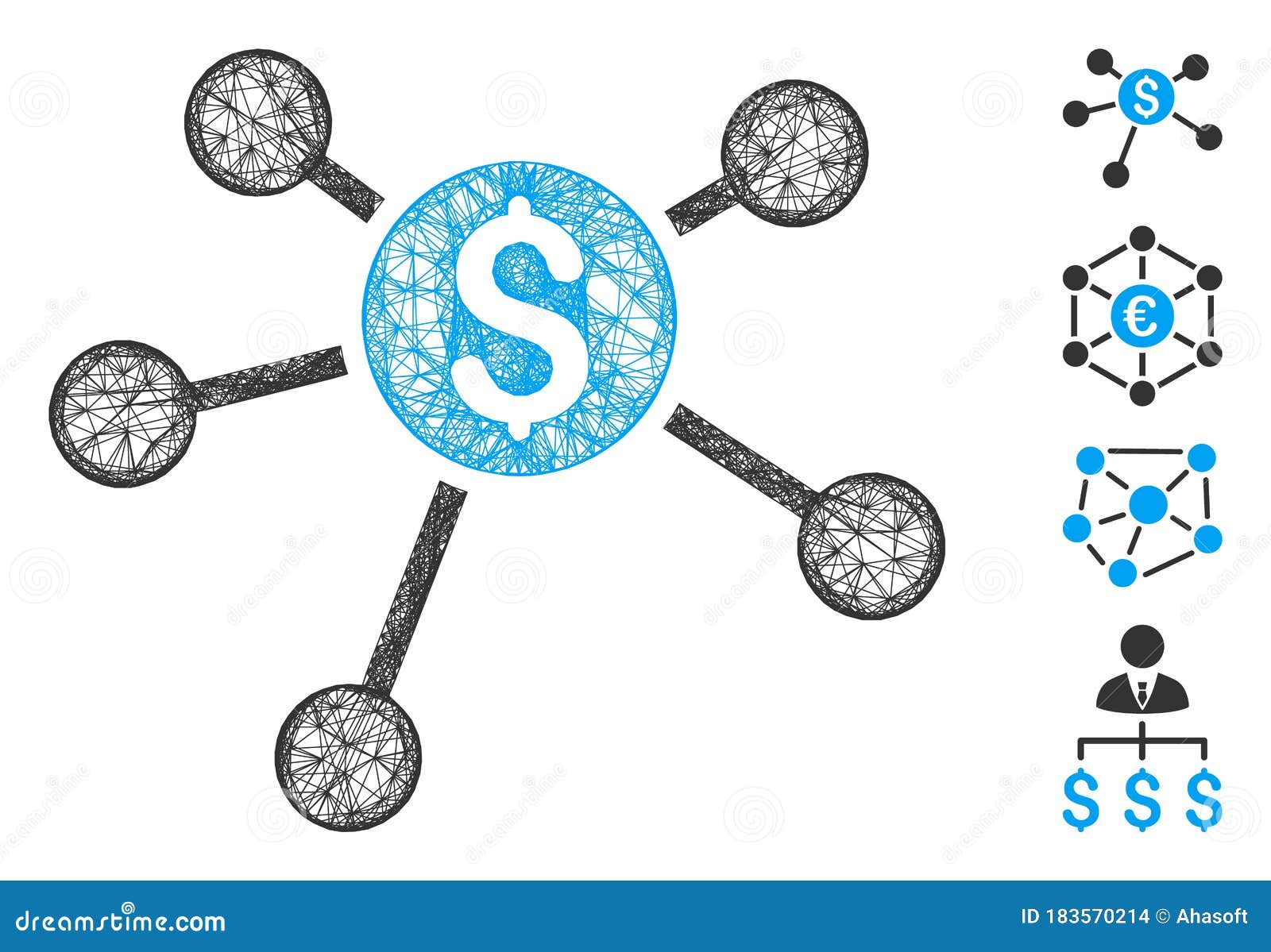 Bank Branches Web Vector Mesh Illustration Stock Illustration ...