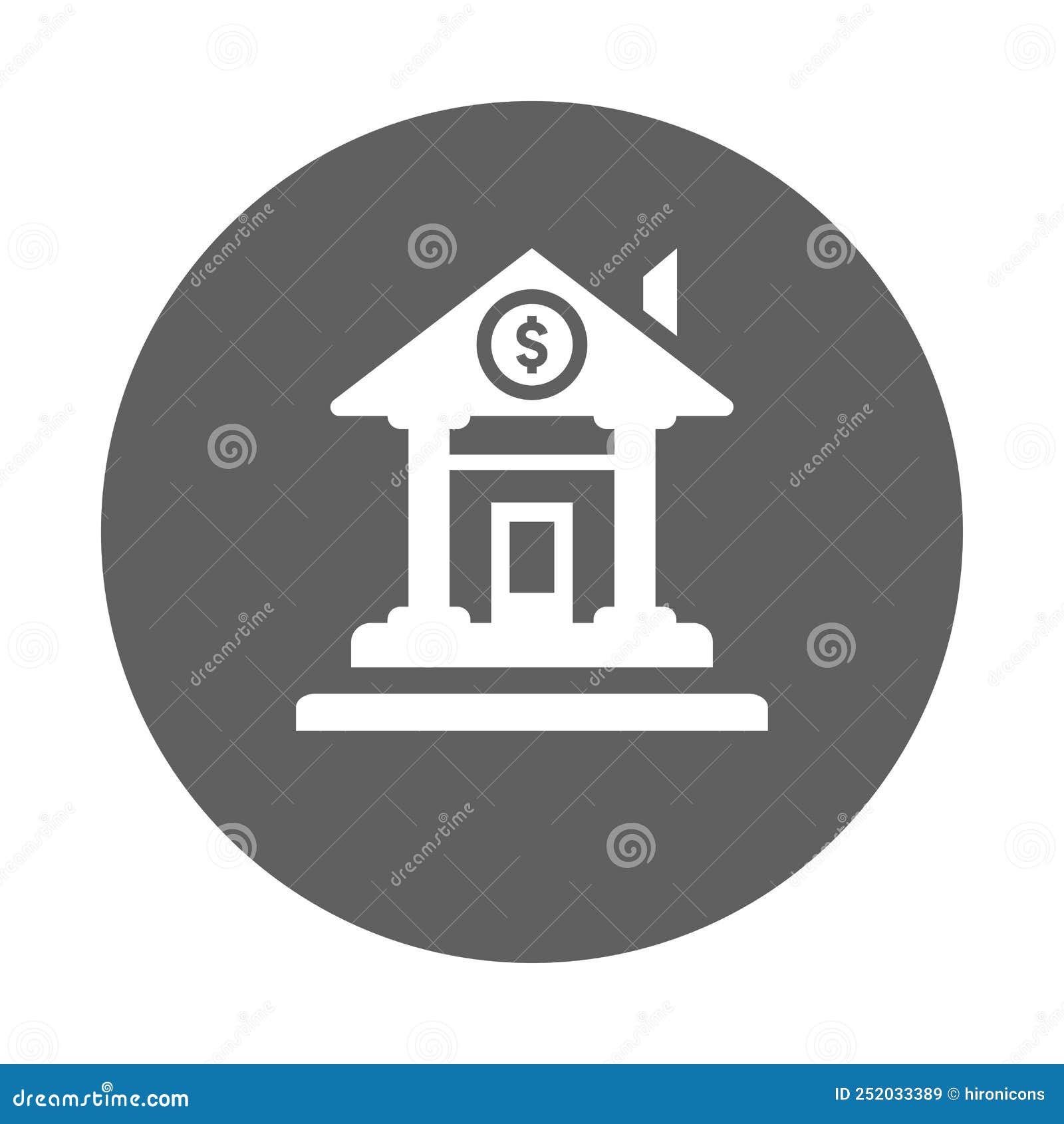 Bank, Building, Banking Icon. Gray Vector Graphics Stock Vector ...