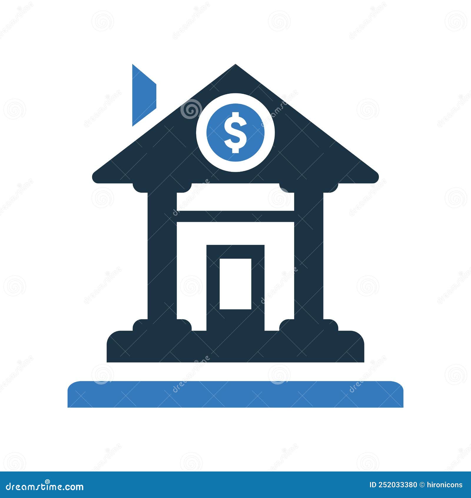 Bank, Building, Banking Icon. Simple Editable Vector Illustration Stock ...