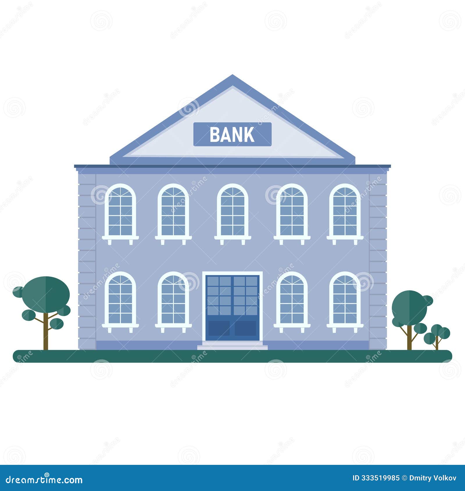 Bank Building, Bank Facade, Realistic Bank Icon. Vector, Designer ...