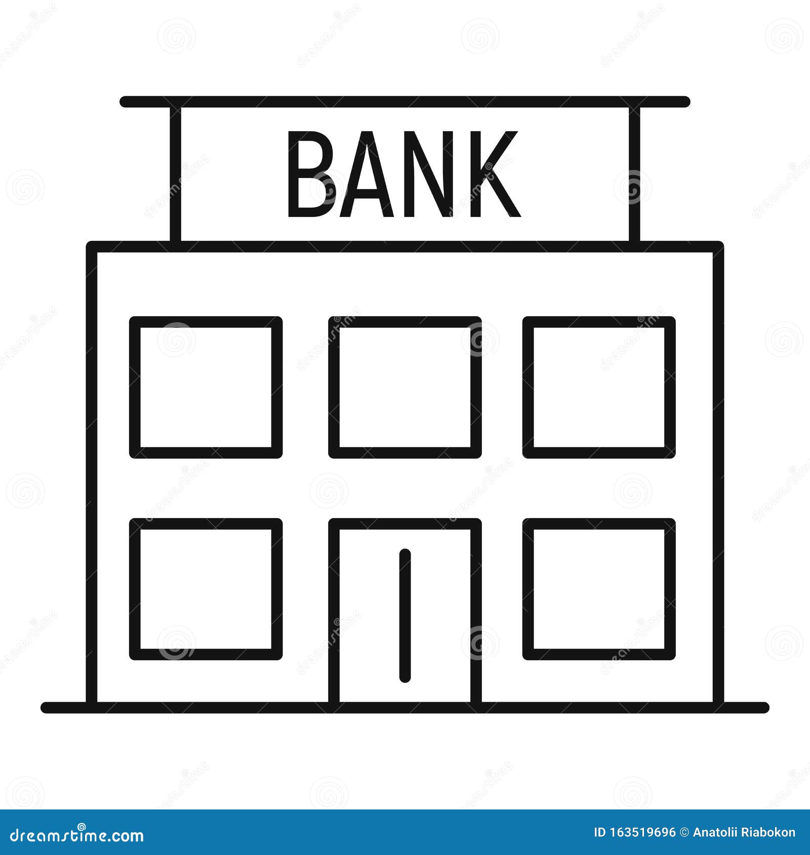 Bank Building Vector