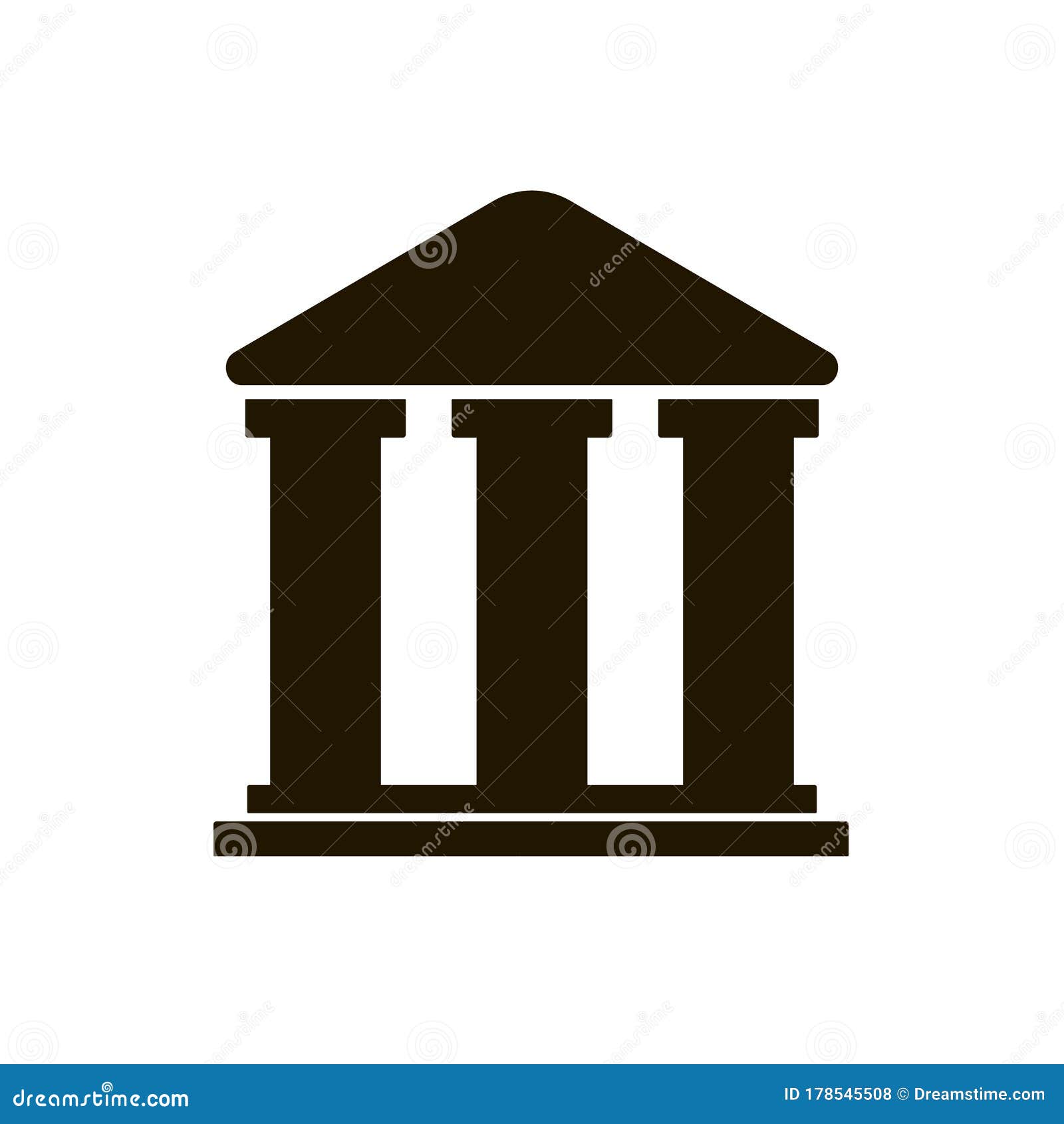 Bank Building Icon in Trendy Flat Style Isolated on White Background ... Bank Building Icon in Trendy Flat Style Isolated on White Background ...