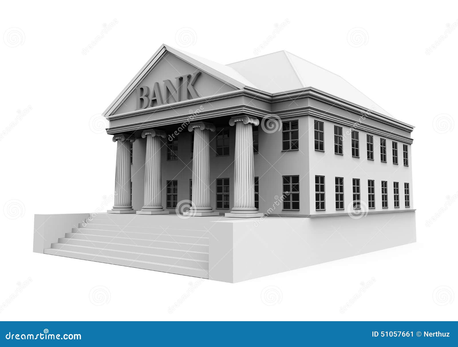 Bank Building Illustration stock illustration. Illustration of ...
