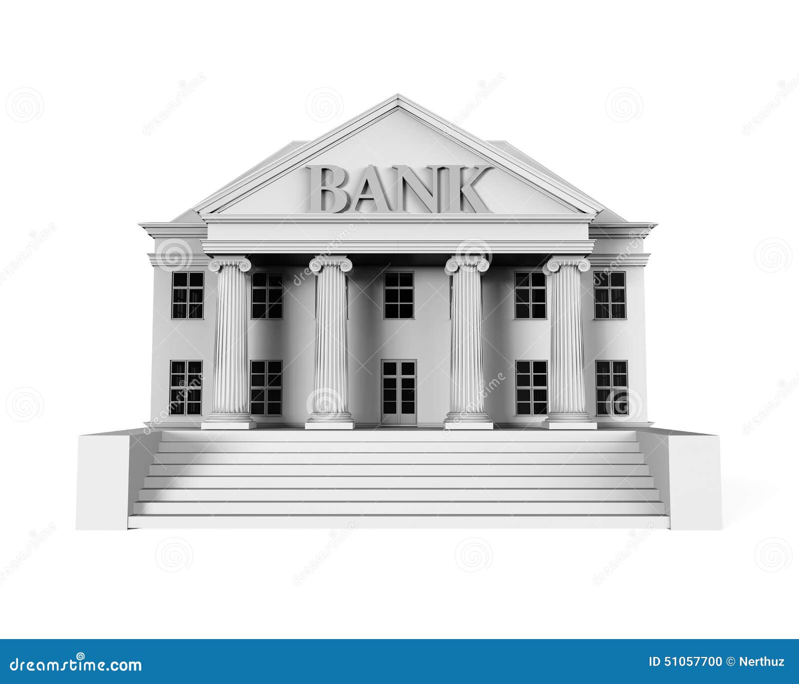 Bank Building Illustration stock illustration. Illustration of cash ...
