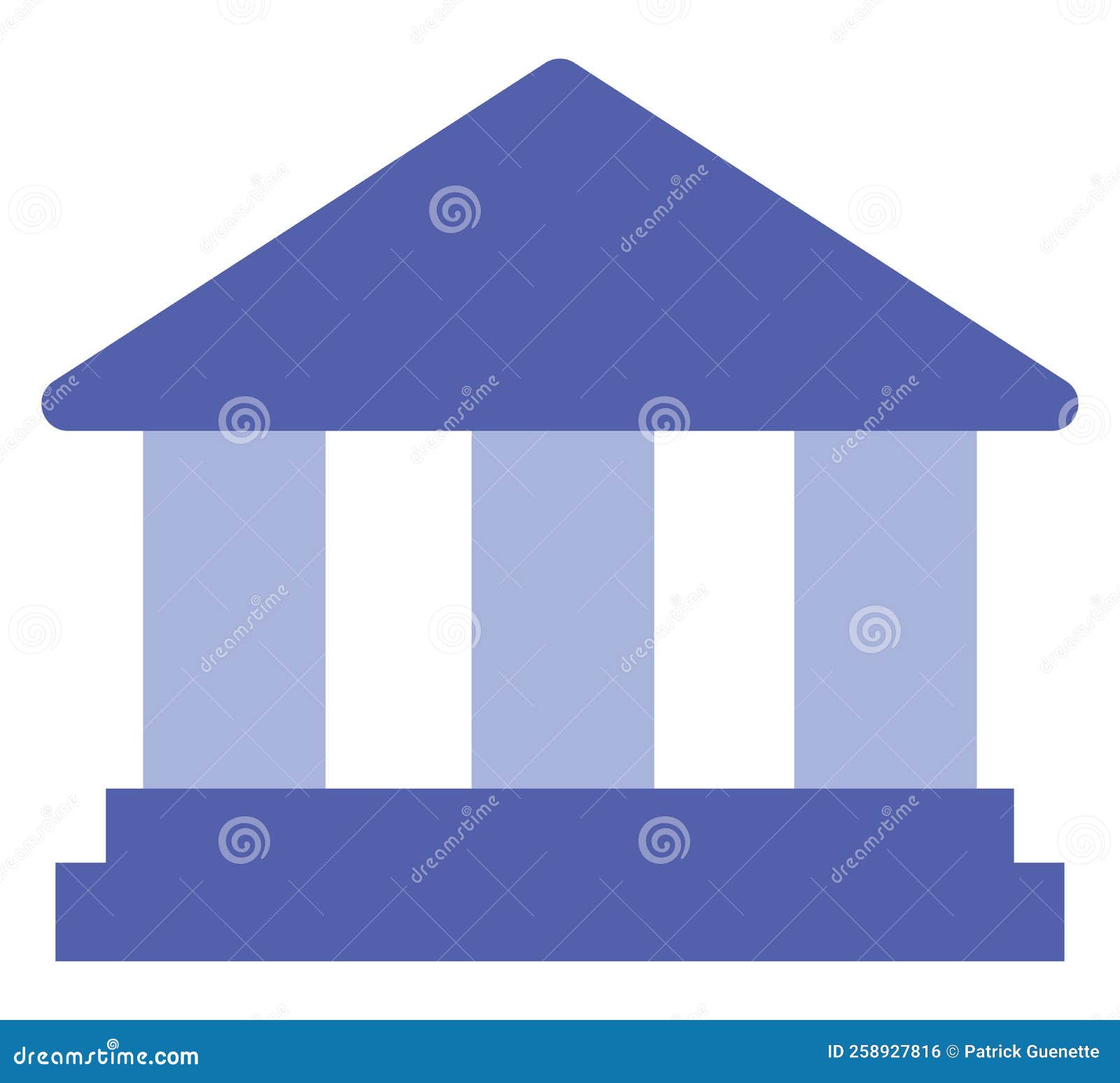 Bank building, icon stock vector. Illustration of background - 258927816