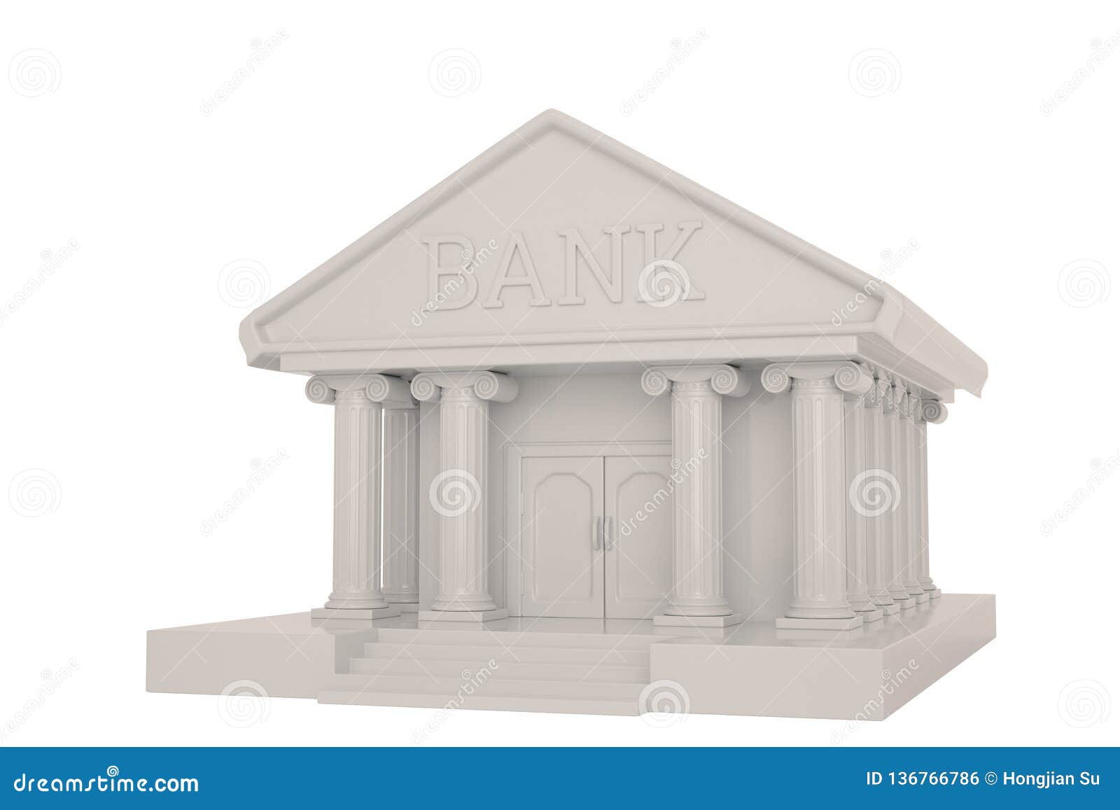 Bank Building Icon In Comic Style. Government Architecture Vector ...
