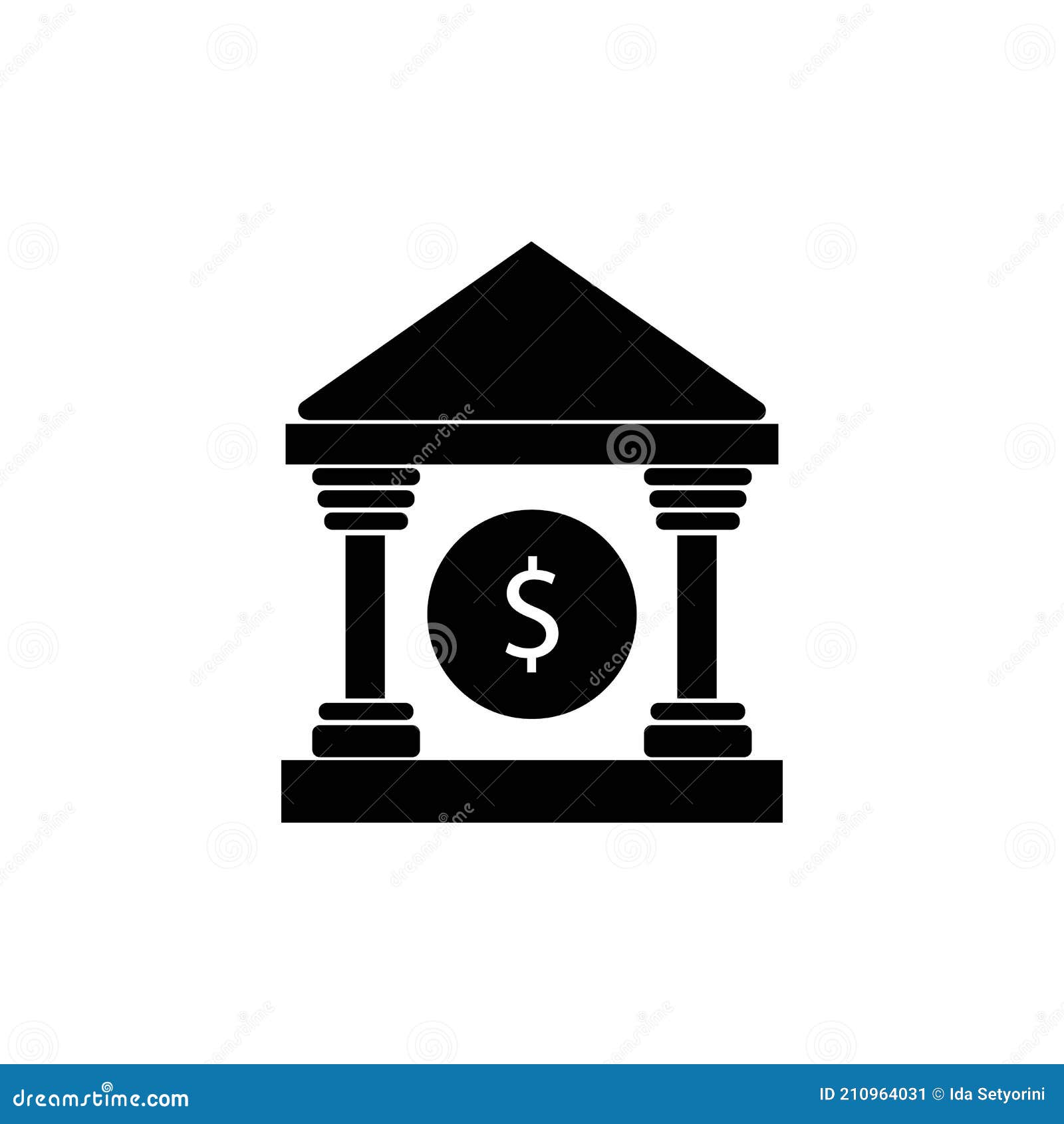 Bank building logo stock illustration. Illustration of finance - 210964031
