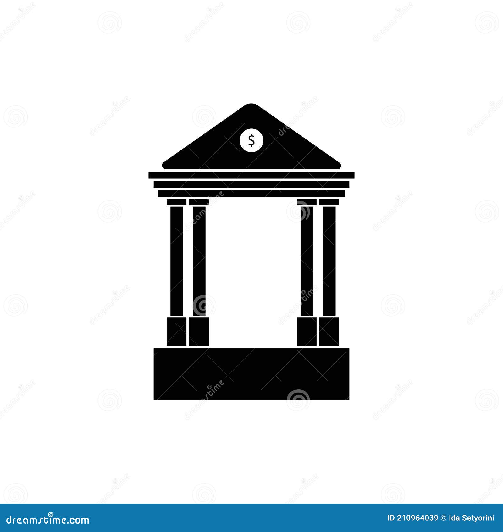 Bank building logo stock vector. Illustration of color - 210964039