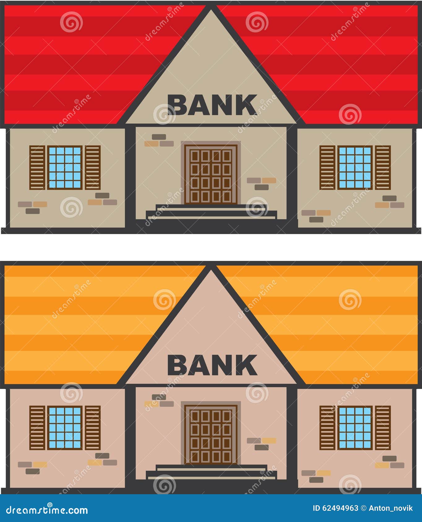 Bank Building vector stock vector. Illustration of commercial - 62494963