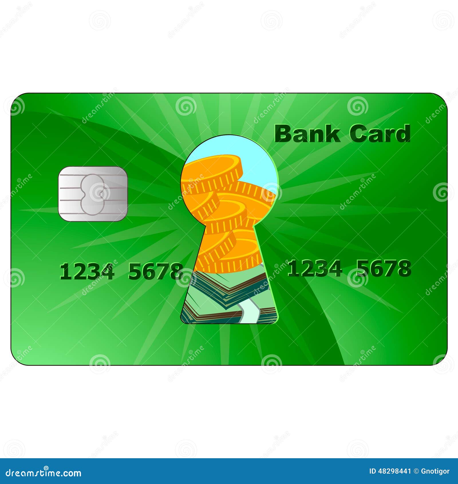 Bank card account stock vector. Illustration of finance - 48298441