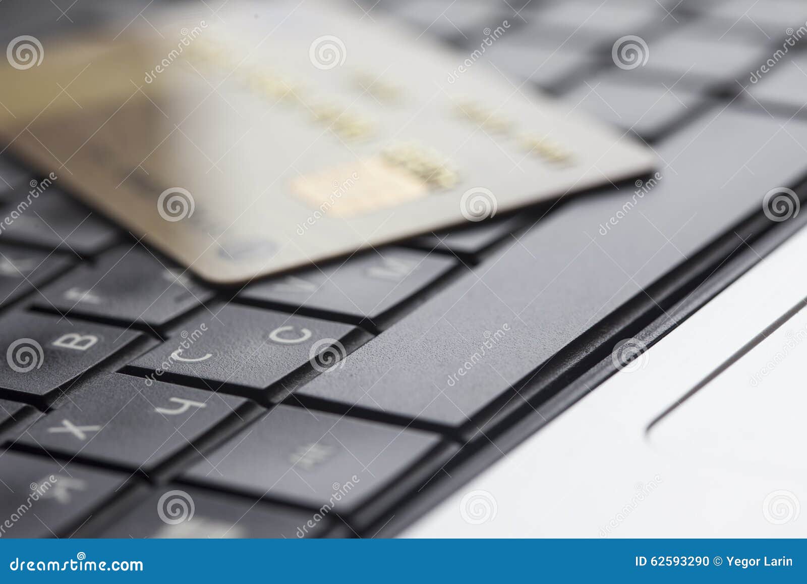 Bank Card on Computer Keyboard Stock Photo - Image of paying, money ...