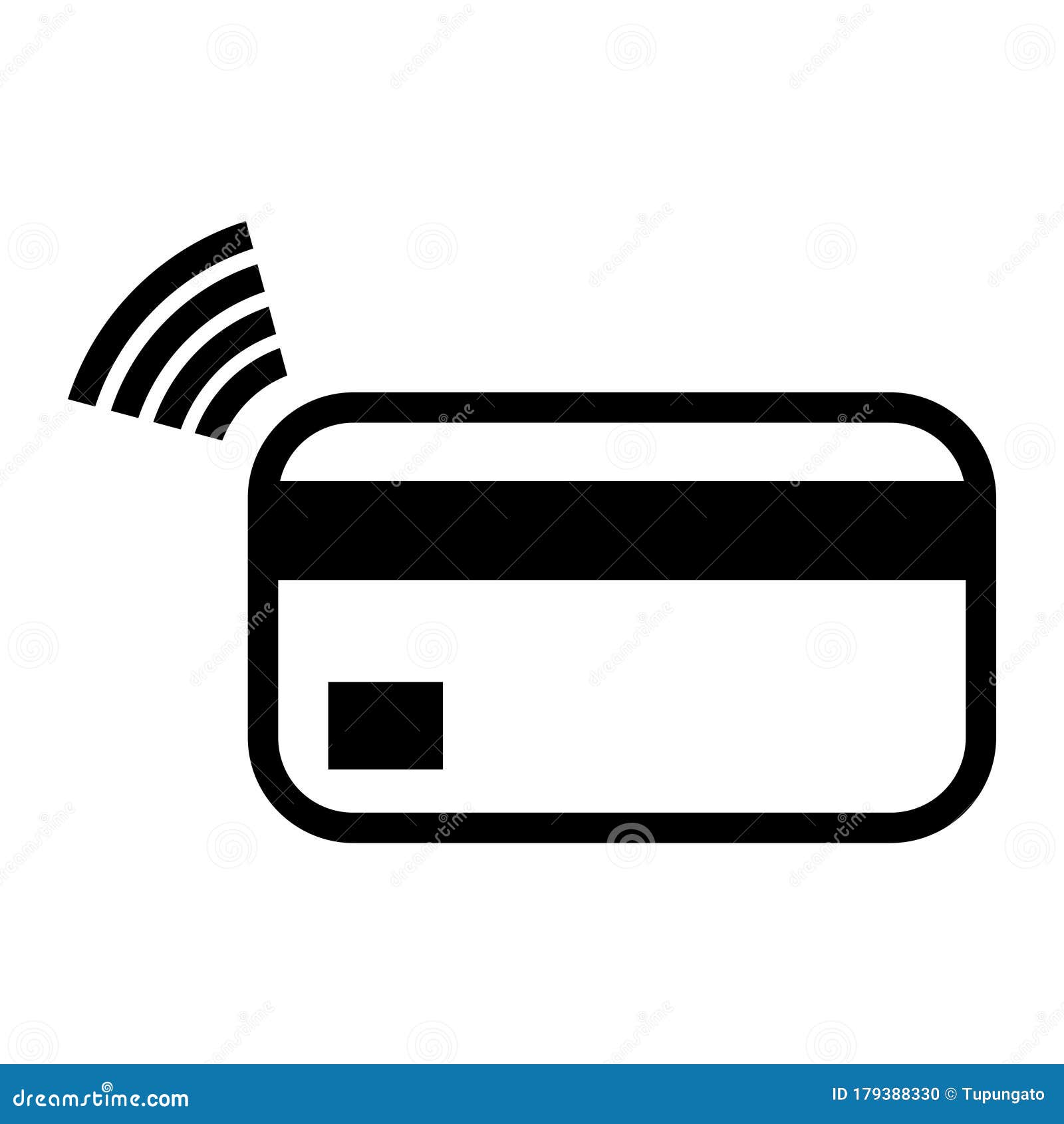 Bank card contactless icon stock vector. Illustration of pictogram ...