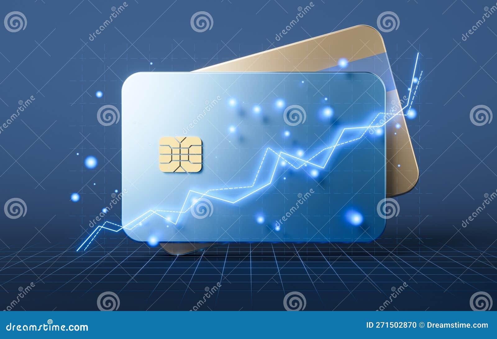 Bank Card with 3d Cartoon Style, 3d Rendering Stock Illustration ...
