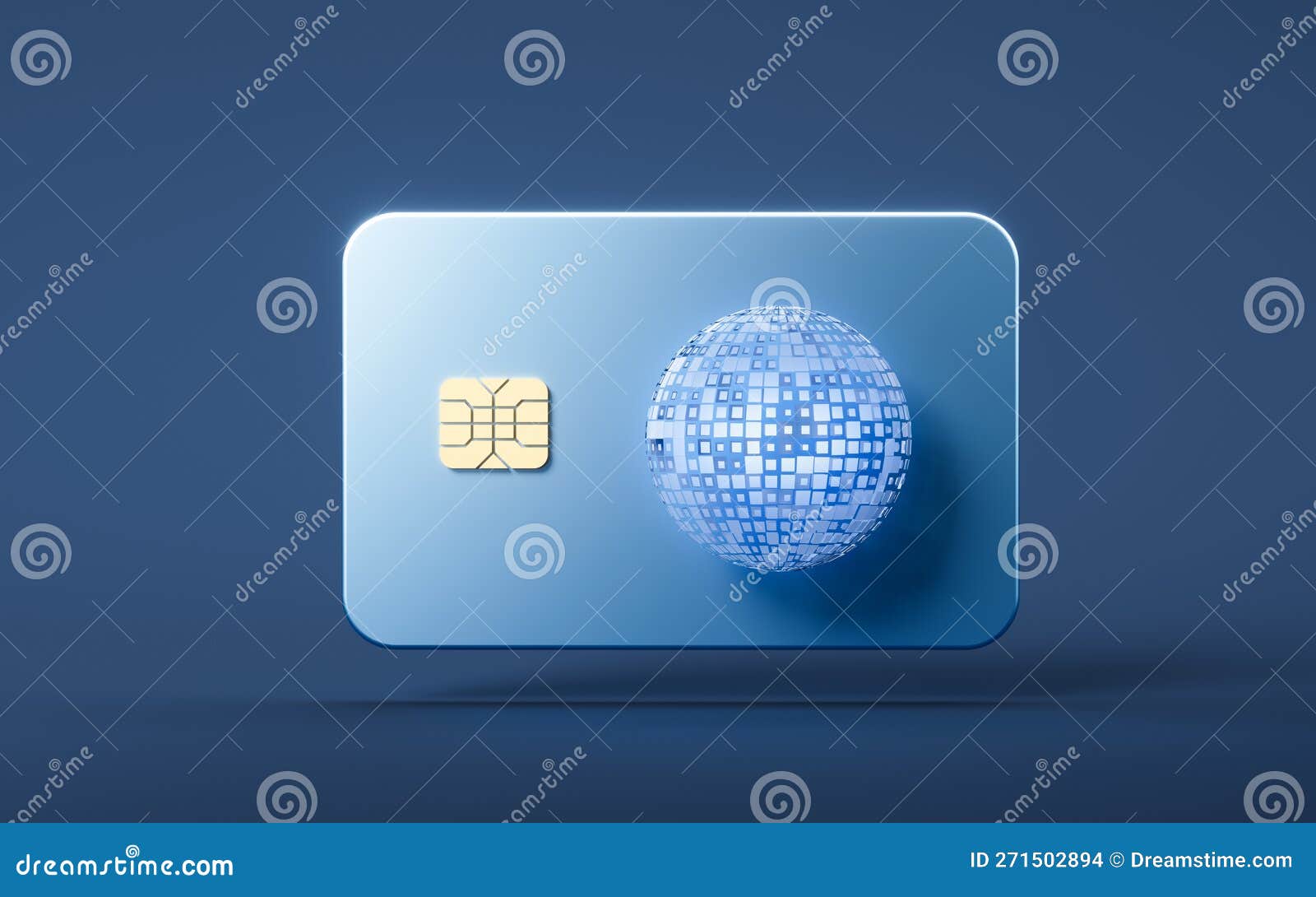 Bank Card with 3d Cartoon Style, 3d Rendering Stock Illustration ...