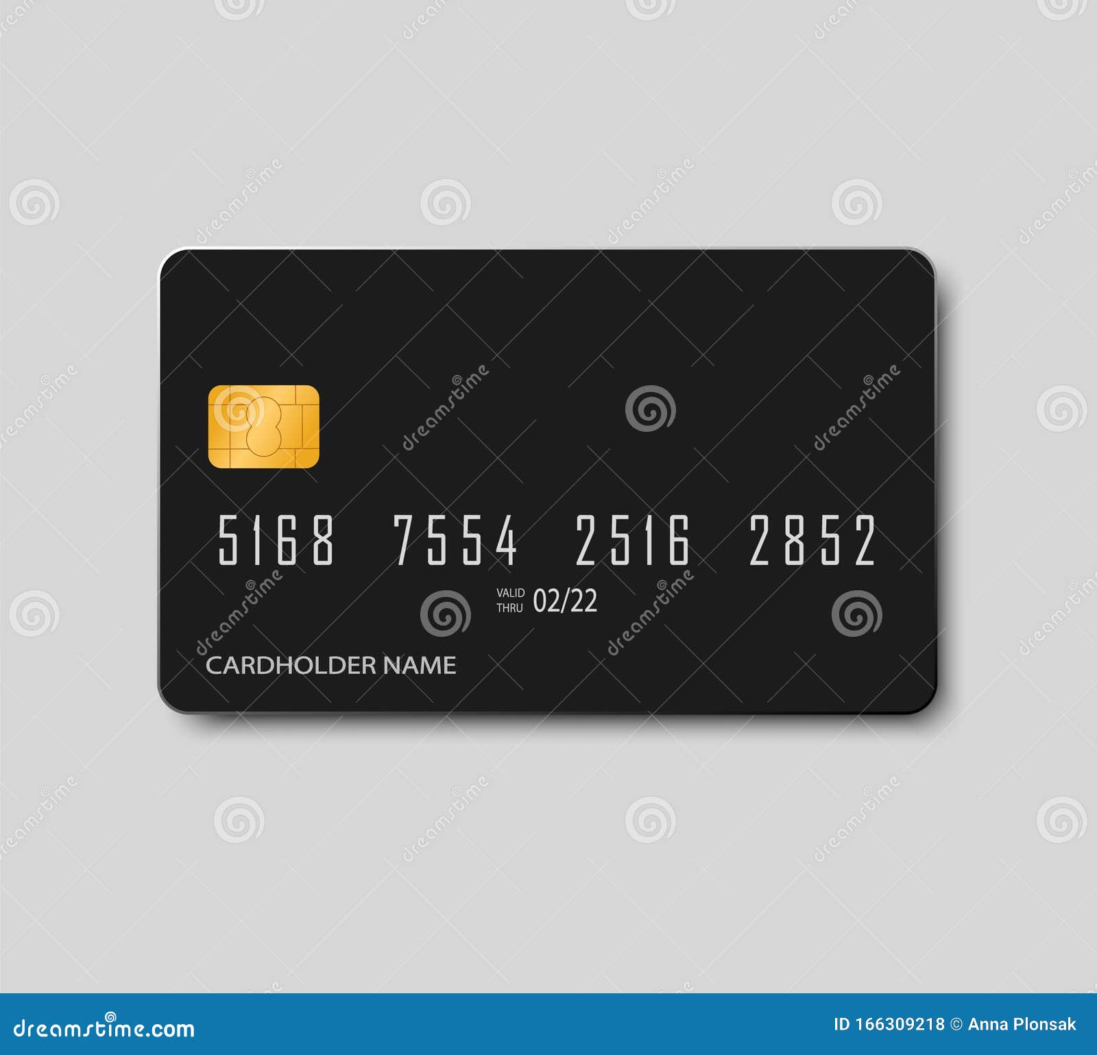 Bank Card Mock Up. Vector Illustration Stock Illustration ...