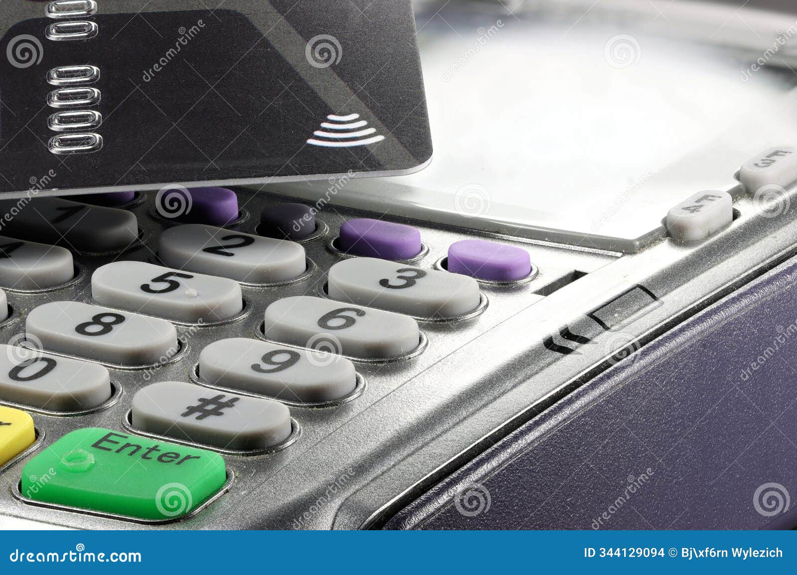 Bank Card Over Payment Terminal Stock Photo - Image of shopping, sale ...